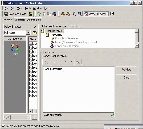 KB12755: How to use the metric level (dimensionality) settings in MicroStrategy Developer 9.x to ...