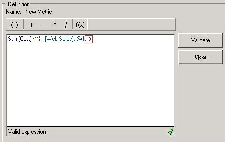 KB46568: What does ‘-‘ as a filter symbol mean in the metric formula in ...