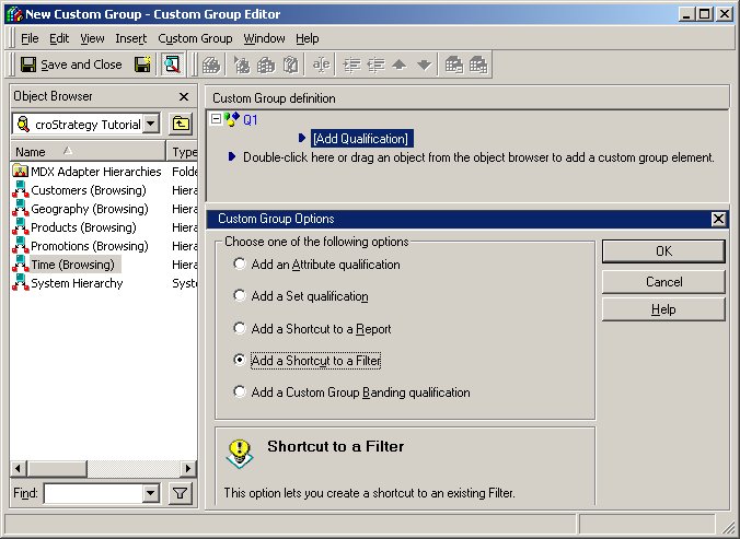 KB16063: How to create a custom group by using a shortcut to a filter ...