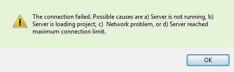 KB47505: "The connection failed..." error message is encountered when connecting from Developer ...