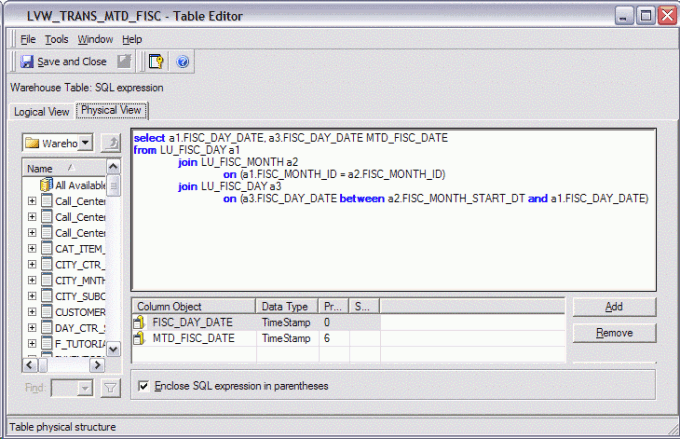 KB31091: Considerations for modeling 4-4-5 fiscal calendars in MicroStrategy SQL Generation ...