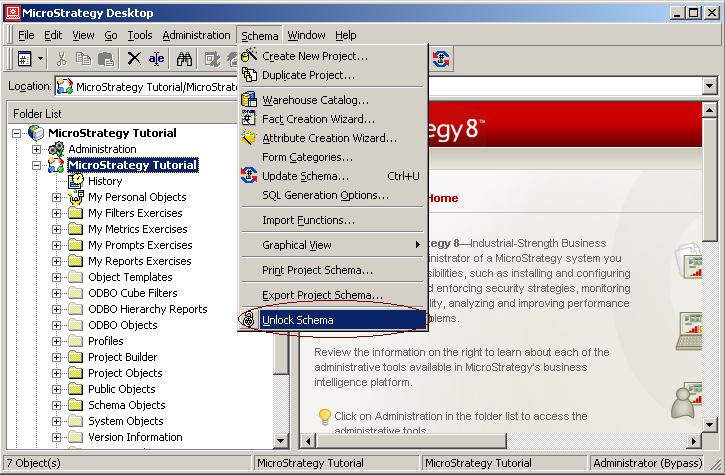KB12274: Differences between Lock Schema, Lock Project and Lock Configuration in MicroStrategy ...