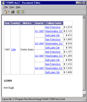 KB5229: How to merge duplicate row headers in a MicroStrategy 10.x HTML Document