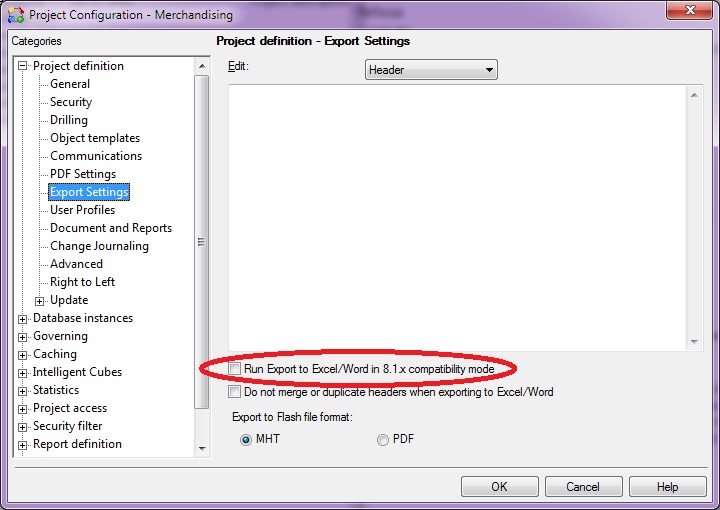 KB37762: "Desktop is unable to export to Excel. Specified worksheet may have merged cells in the ...