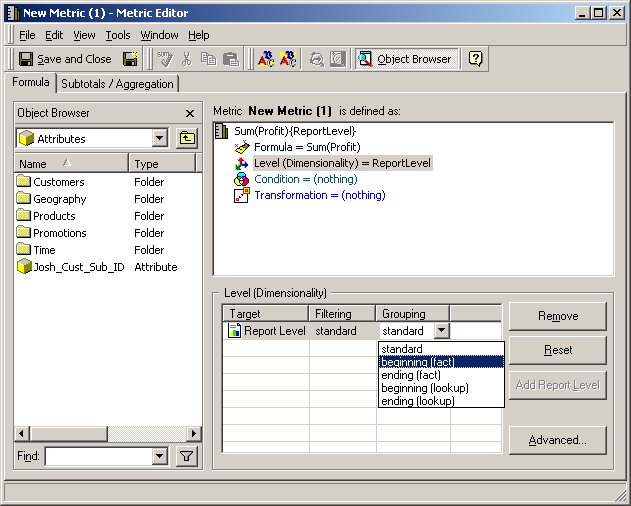 KB16070: How to define nonaggregatable metrics in MicroStrategy ...