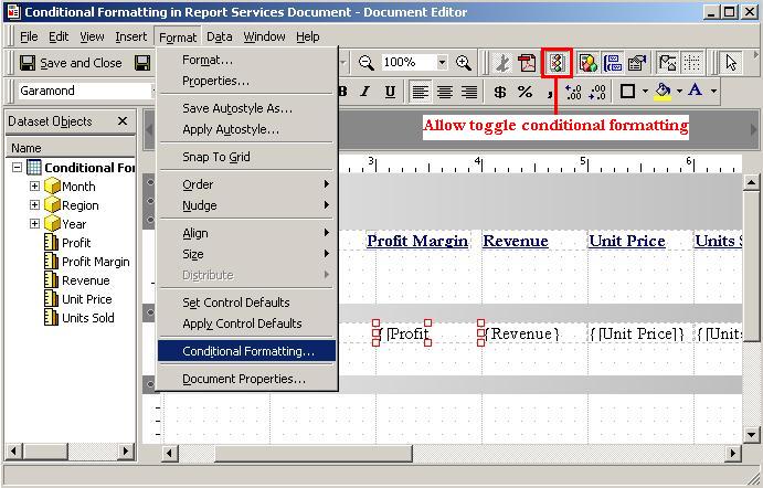 KB11941: How to use conditional formatting thresholds on individual report objects in a ...
