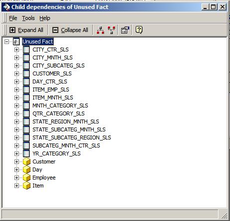 KB16148: How to identify unused facts and tables without checking each ...