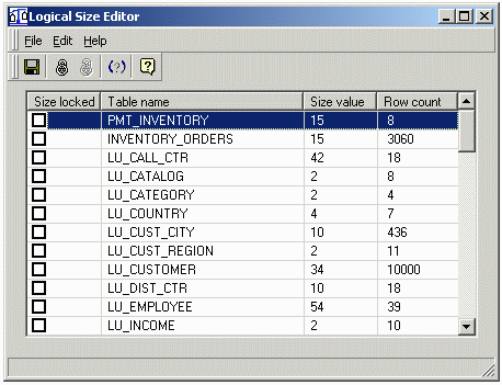 KB12393: What is Logical Size Editor -- MicroStrategy Developer 9.x