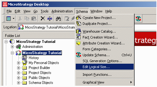 KB12393: What is Logical Size Editor -- MicroStrategy Developer 9.x