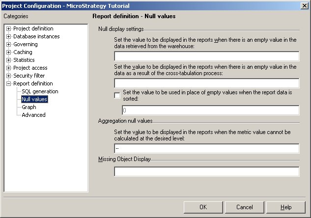 KB16077: Null Value Handling Options in MicroStrategy Developer