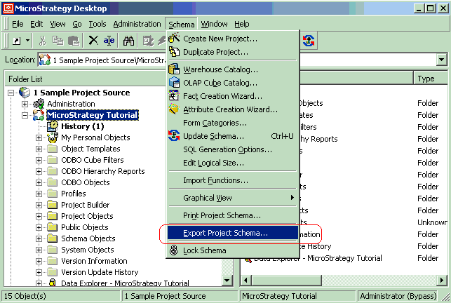 KB15451: How to export list of all warehouse tables being used in a MicroStrategy project to ...