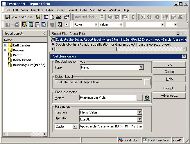 KB12060: How to calculate the top percent value of a metric based on the Total versus the Row ...