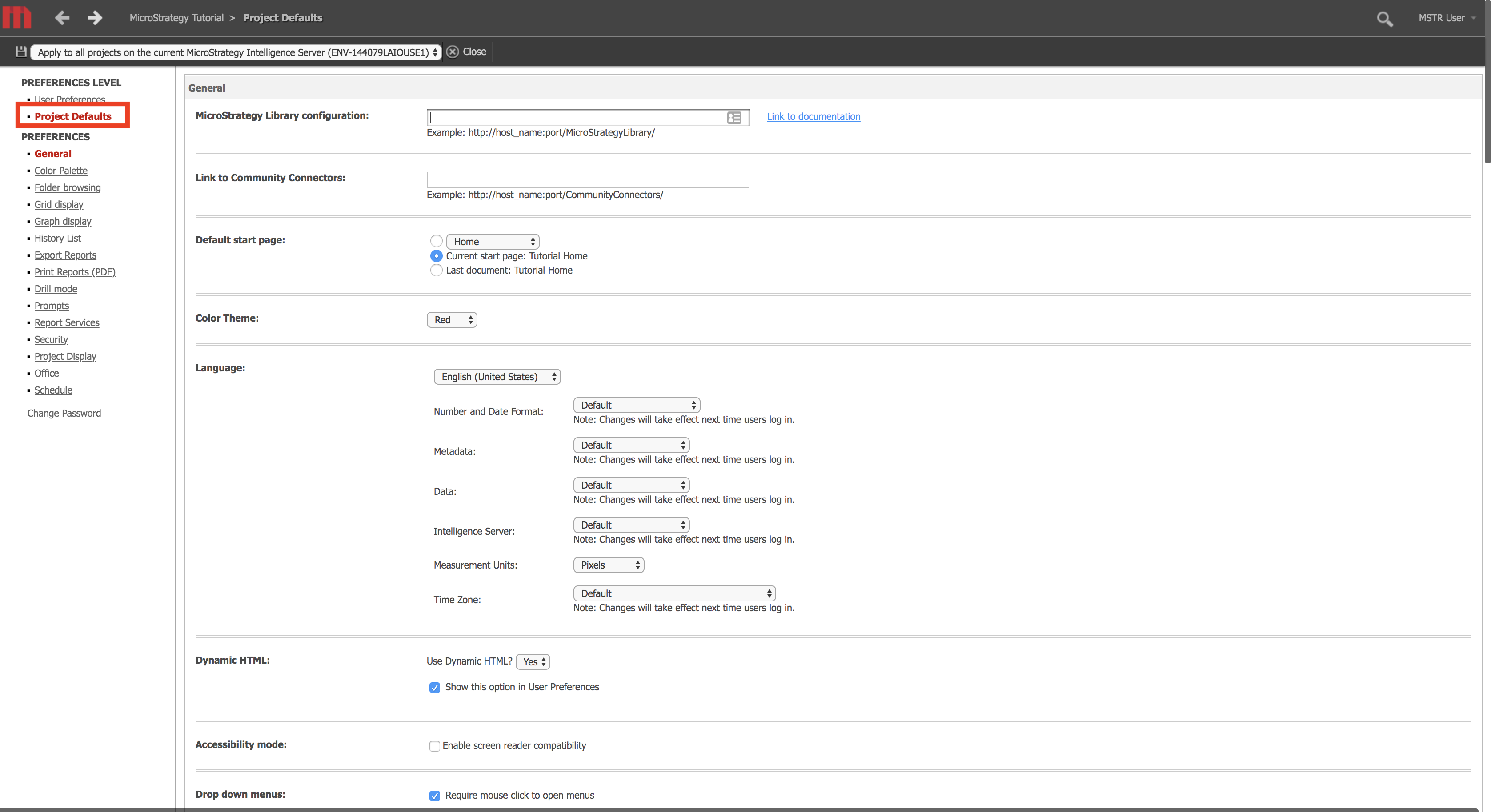 How to change the URL for MicroStrategy Library on an environment