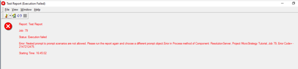 Nested Prompts Error Triggered When Running a Report