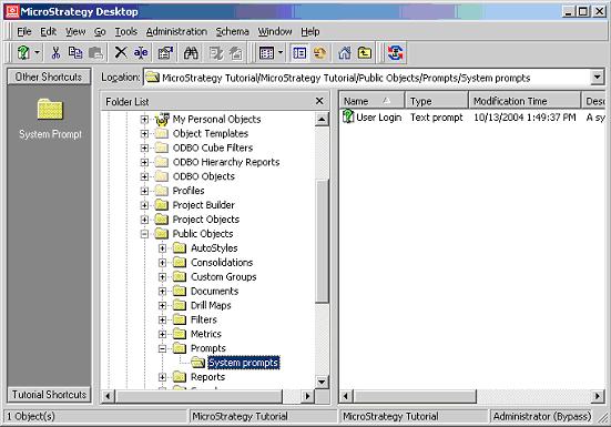 KB10937: What is the feature "System Prompt" and how is it used in MicroStrategy 10.x?