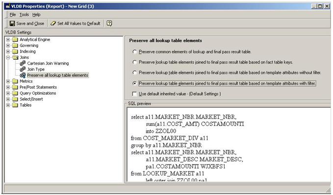 Kb6458 How To Create An Outer Join Between Two Different Attributes In Microstrategy Developer