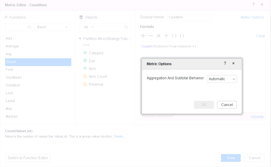 KB440641: Adding a derived metric on an attribute to a dossier results ...