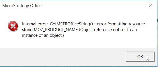 KB441405: Internal error: GetMSTROfficeString() - error formatting ...