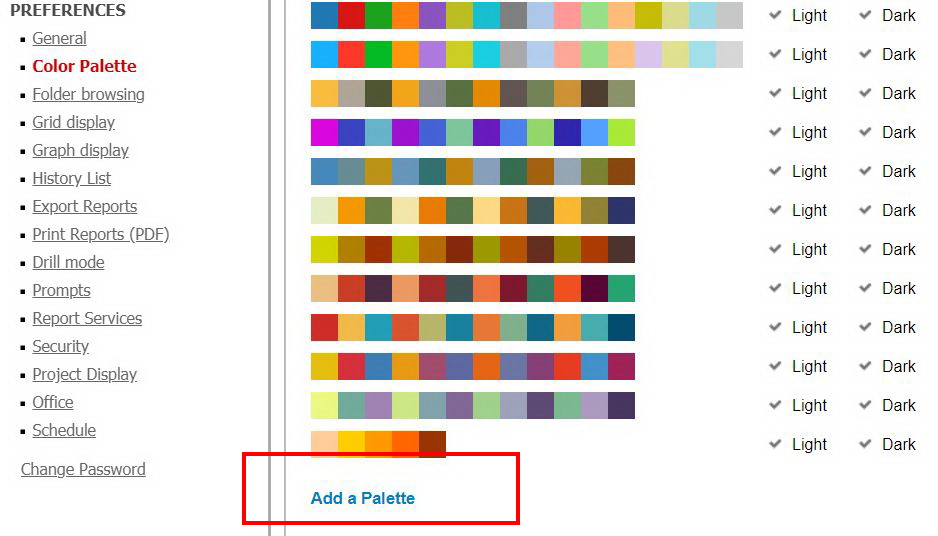 KB440898: Color Palette is not saved in Web preferences in MicroStrategy Web 10.11