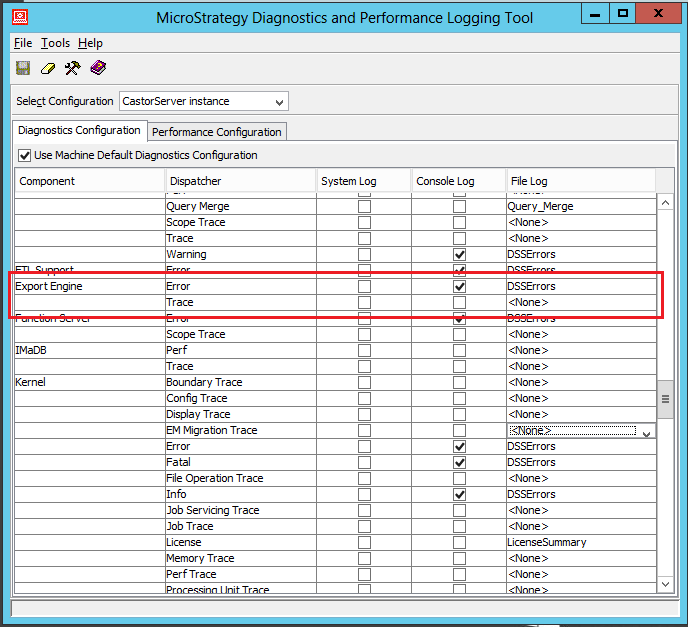 KB439121: How to enable the Export Engine trace on the CastorServer ...