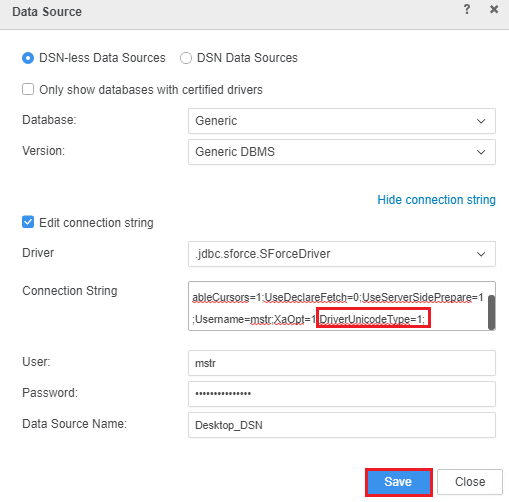 KB442593: Error Occurred When uploading .mstr file with Native PostgreSQL ODBC connection to 11 ...