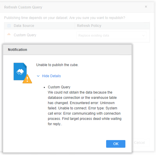 KB442593: Error Occurred When uploading .mstr file with Native PostgreSQL ODBC connection to 11 ...