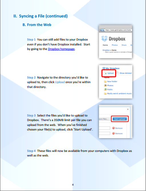 Dropbox User Guide