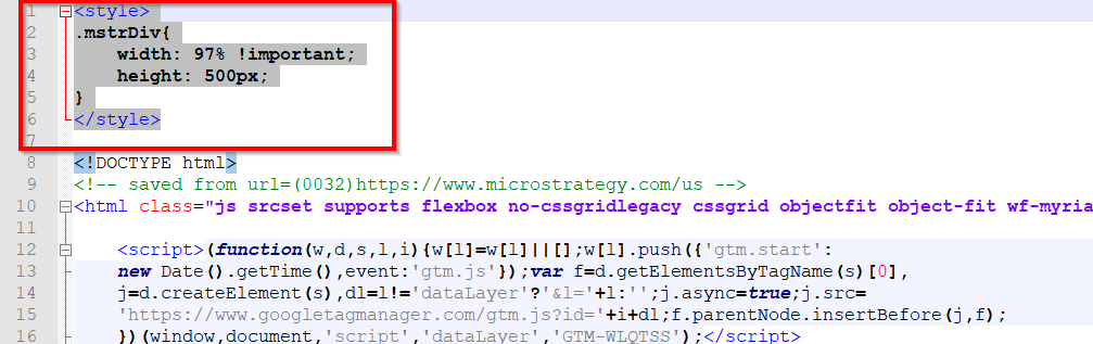 How to Embed a MicroStrategy Dossier into a Website with the Embedding API