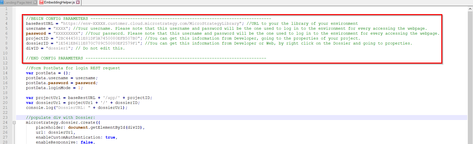 How to Embed a MicroStrategy Dossier into a Website with the Embedding API