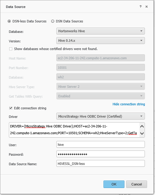 How to enable SSL on HiveServer2 and use with MicroStrategy