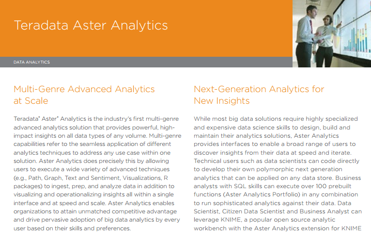 Teradata Aster Analytics