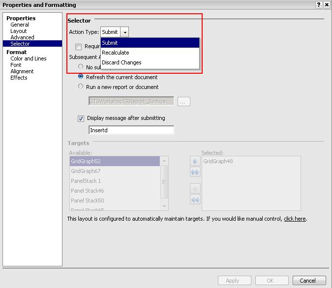 KB37382: What are different Action Types of Action Selector Buttons or ...