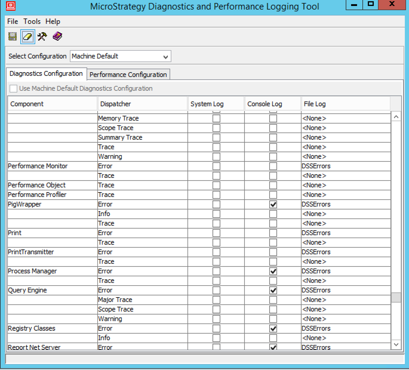 KB442497: Health check: DSSError log and performance logs