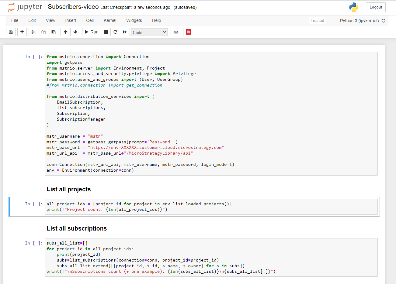 Using Mstrio And Python Script To Detect Subscription Recipients Without Distribution Services