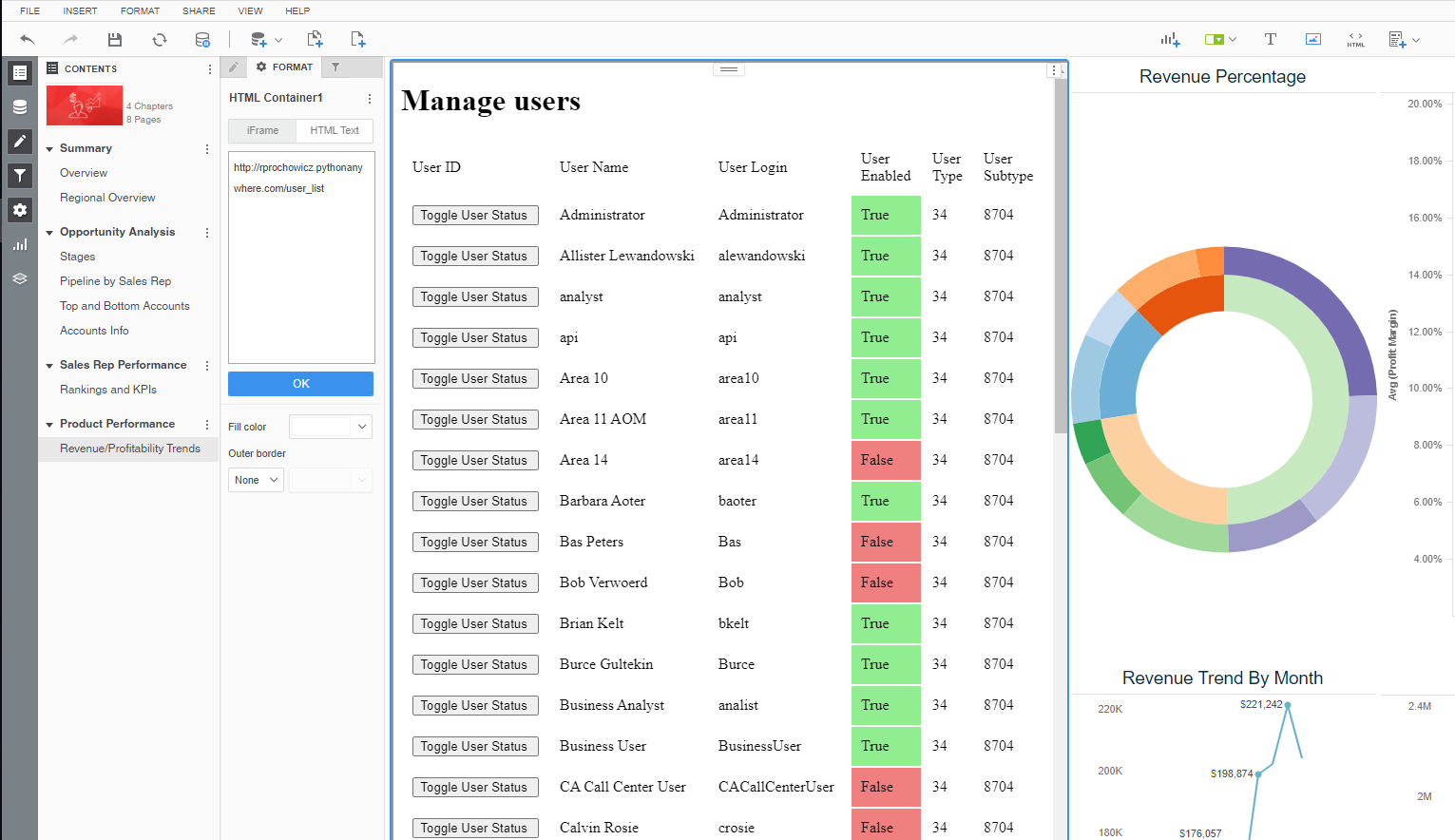 Custom Web interface for object management (using Python, Flask and ...