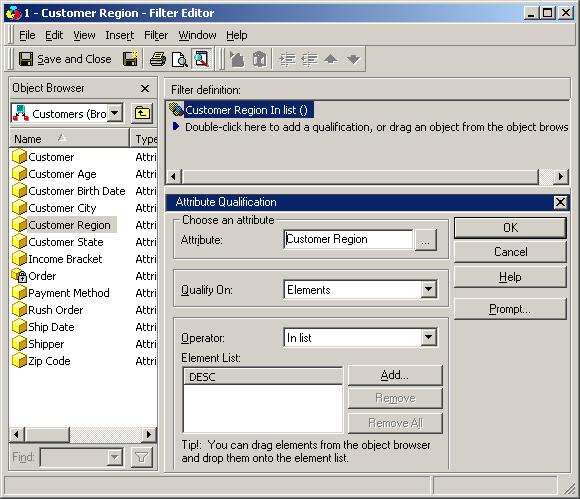 KB10847: How are embedded Prompt Filters for attributes that do not ...