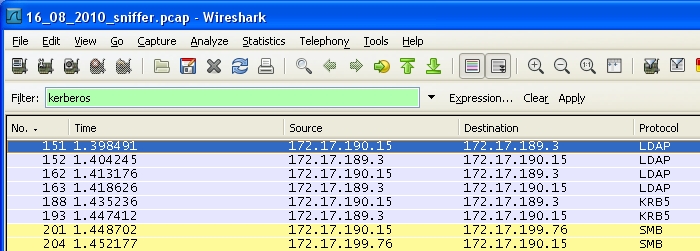 KB34369: How to use Wireshark to troubleshoot Kerberos Issues