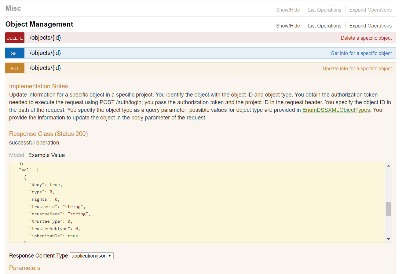 KB442014: REST API Object Management PUT Statement List of Parameters ...