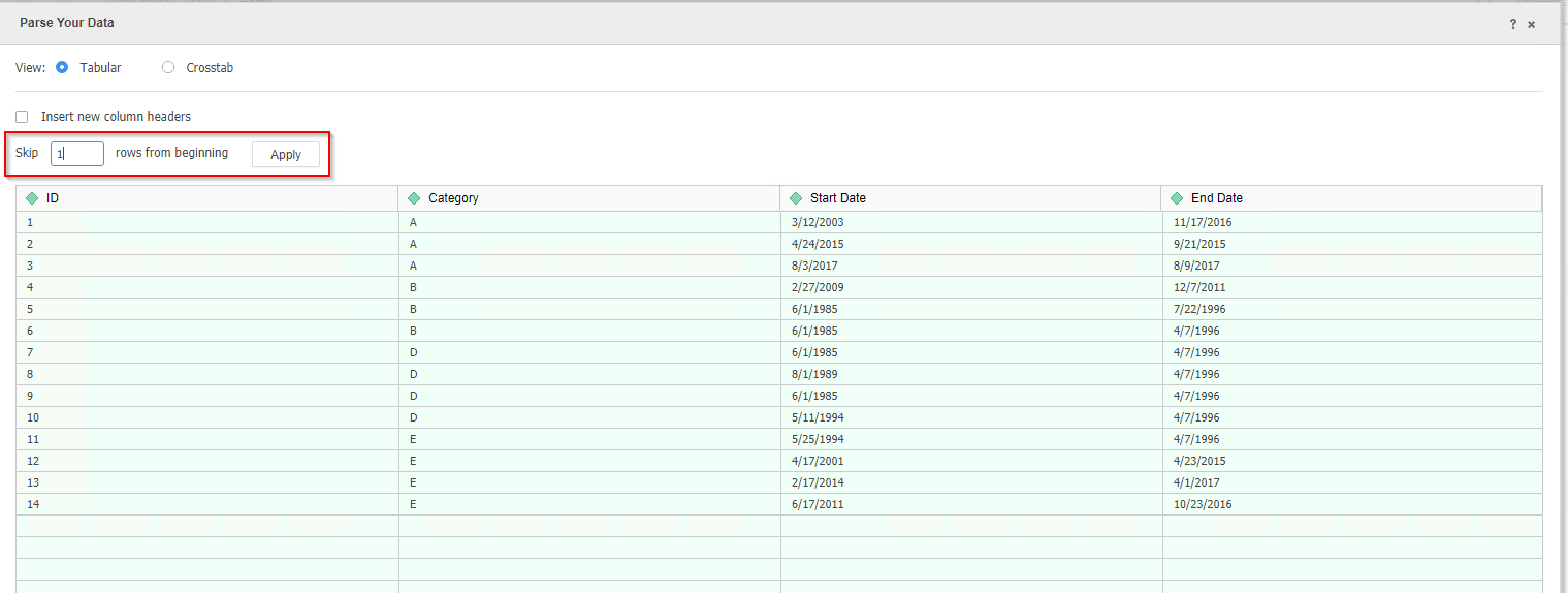KB441063: How to delete the first row when importing data through Data ...