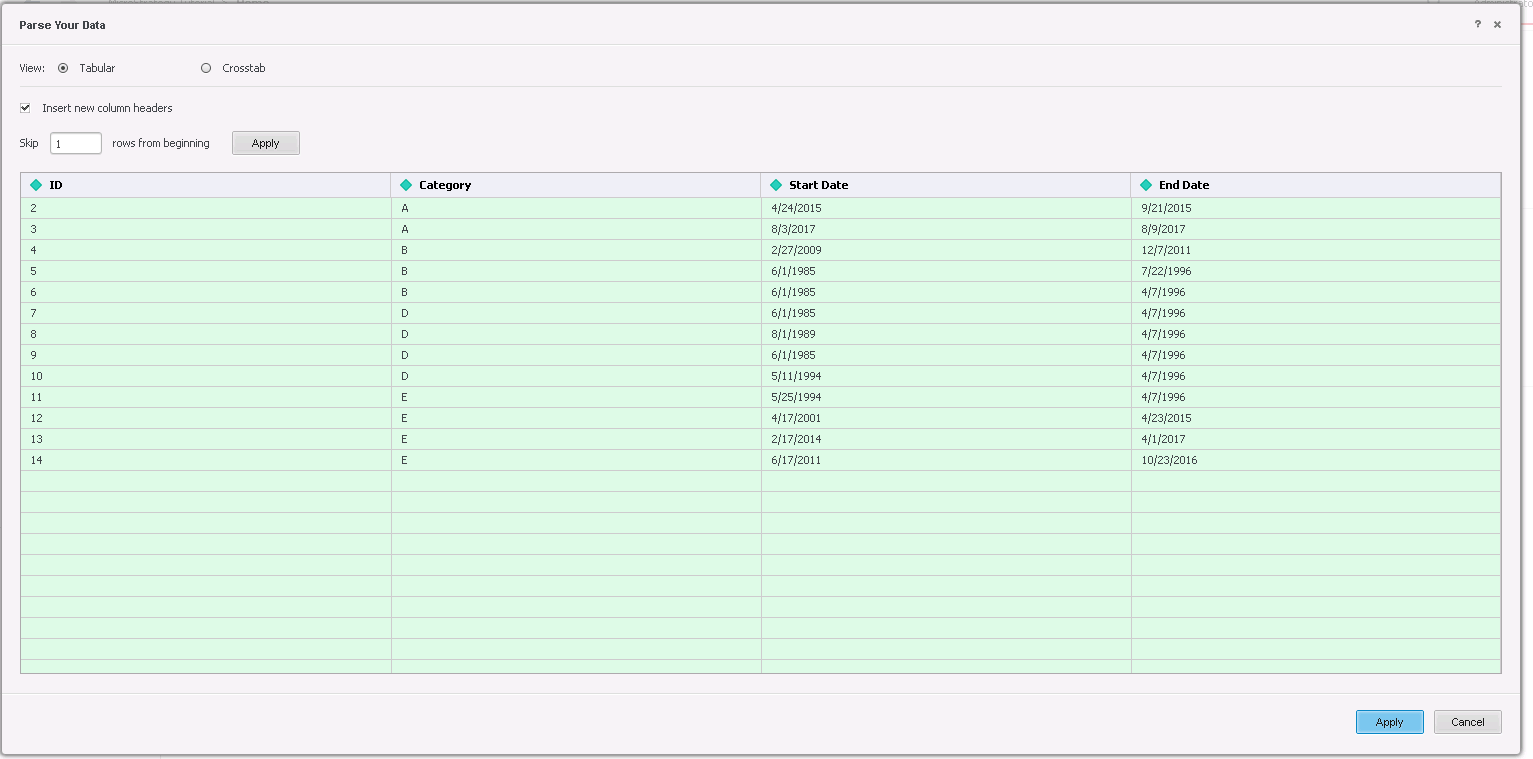 Kb441063 How To Delete The First Row When Importing Data Through Data Import In Microstrategy