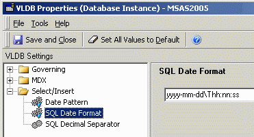 KB30119: VLDB Property settings to filter on date values in Microsoft Analysis Services data ...