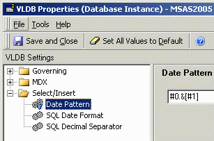 KB30119: VLDB Property settings to filter on date values in Microsoft Analysis Services data ...