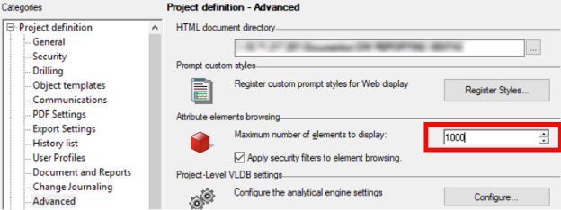 Kb485828 Not All Attribute Elements Of A Prompt Are Displayed In Web Or Microstrategy Mobile