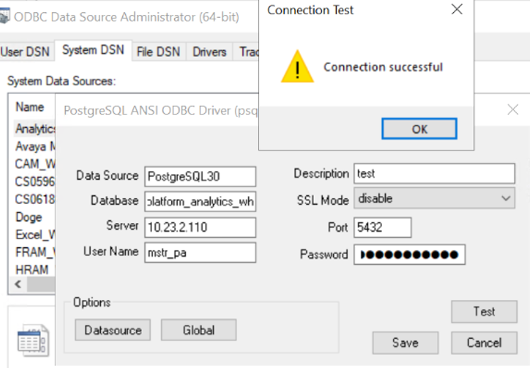 KB485855: Unable to establish a connection to database. Please check ...