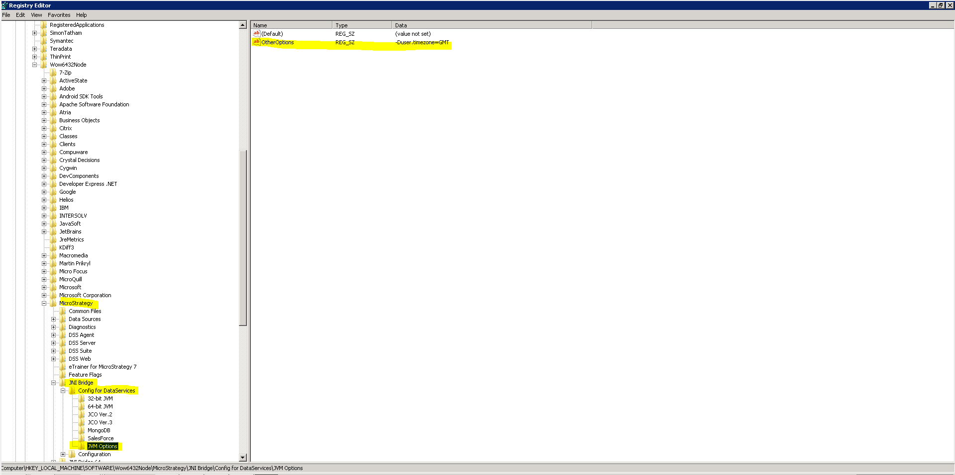KB483366: How To Set JDBC default Timezone in MicroStrategy Database Connection