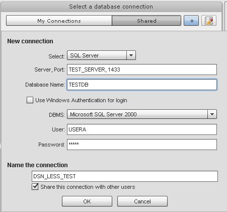 KB44622: What is a DSN-less connection in MicroStrategy 10.x?