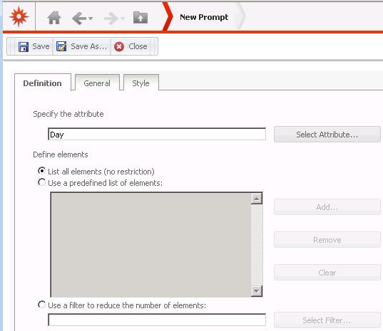 KB47287: How to create a prompt of Attribute Element List based on a ...