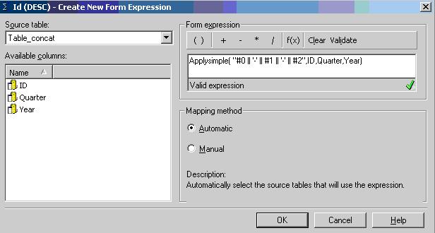 Kb16543 How To Create An Attribute Form By Concatenating Data From More Than Two Columns In