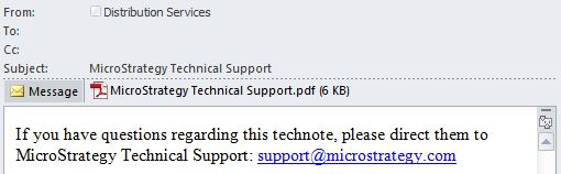 KB217328: How to format the message section for an e-mail subscription using MicroStrategy Web 9.4.1