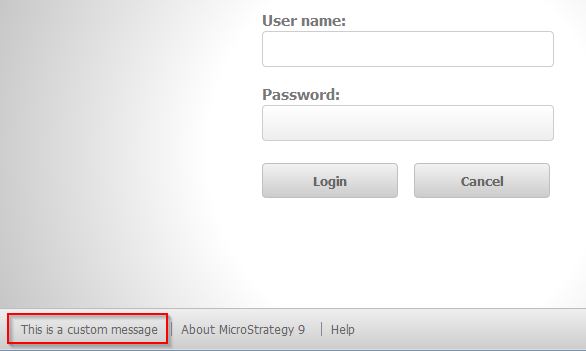 KB20269: How can users modify the Copyright footer message that appears on the login page using ...